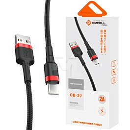 Cabo Type-C para Celular Trançado com 1 Metro PMCELL - CB-27 TYPE
