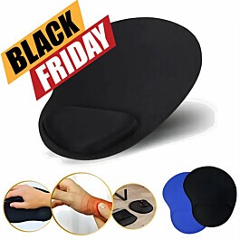 Mouse Pad Preto Ergonômico Com Apoio De Punho Anxin -SP-007