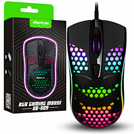 Mouse Gamer com Fio Usb e Led RGB Verde - SB-S09 Mirão